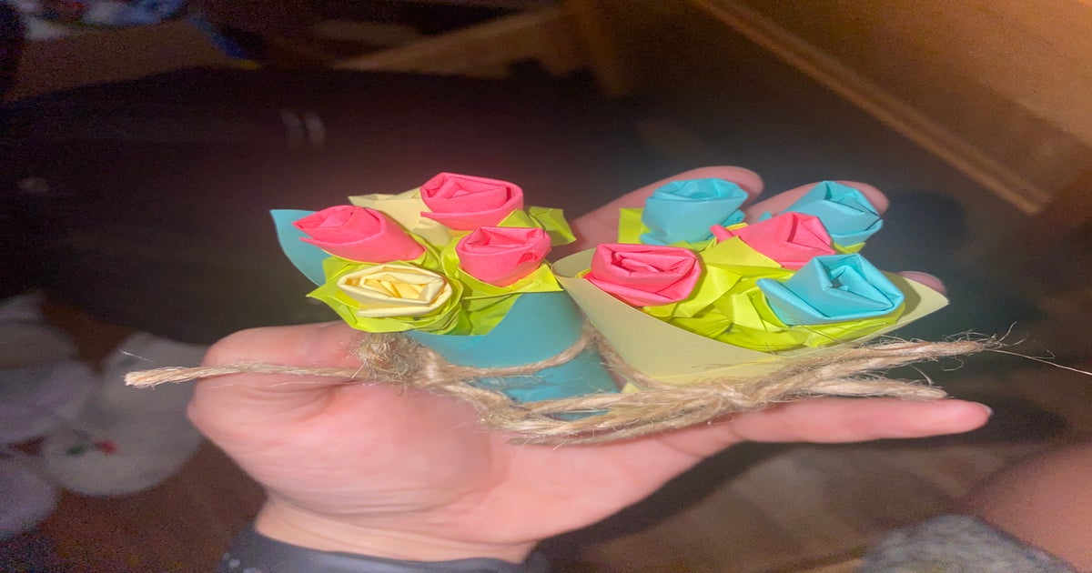 How to Make Post-It Note Flower Bouquets