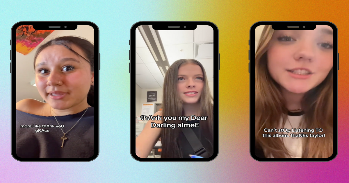 The Taylor Swift “thanK you aIMee" TikTok Trend, Explained