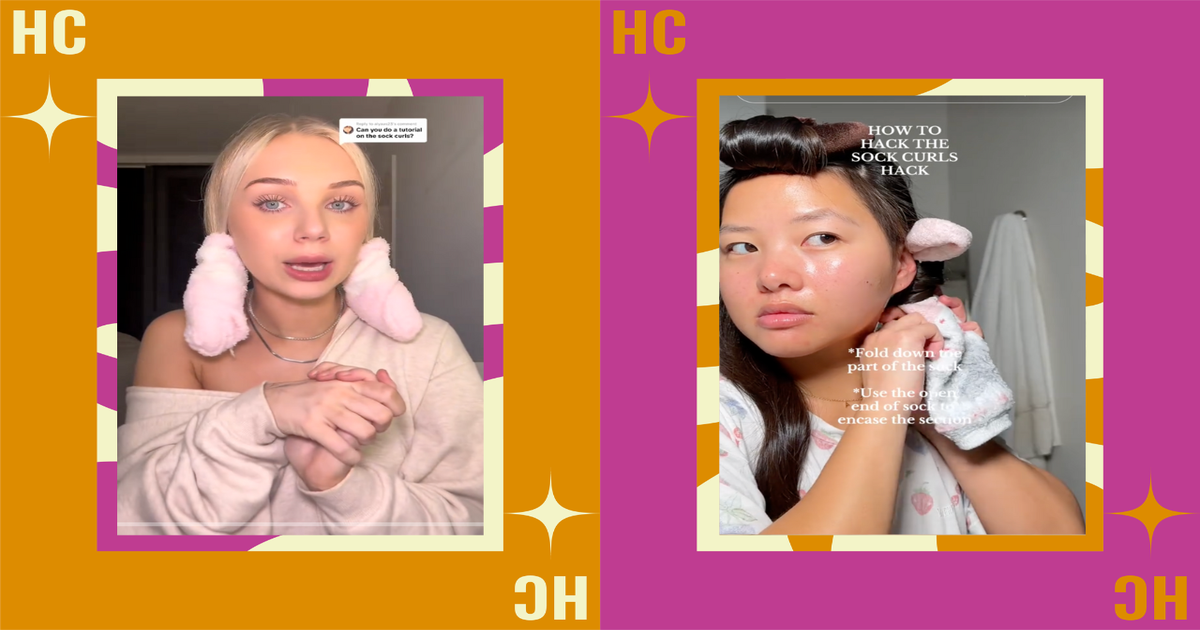 Heatless Sock Curls Are Going Viral, & Here's How To Do Them